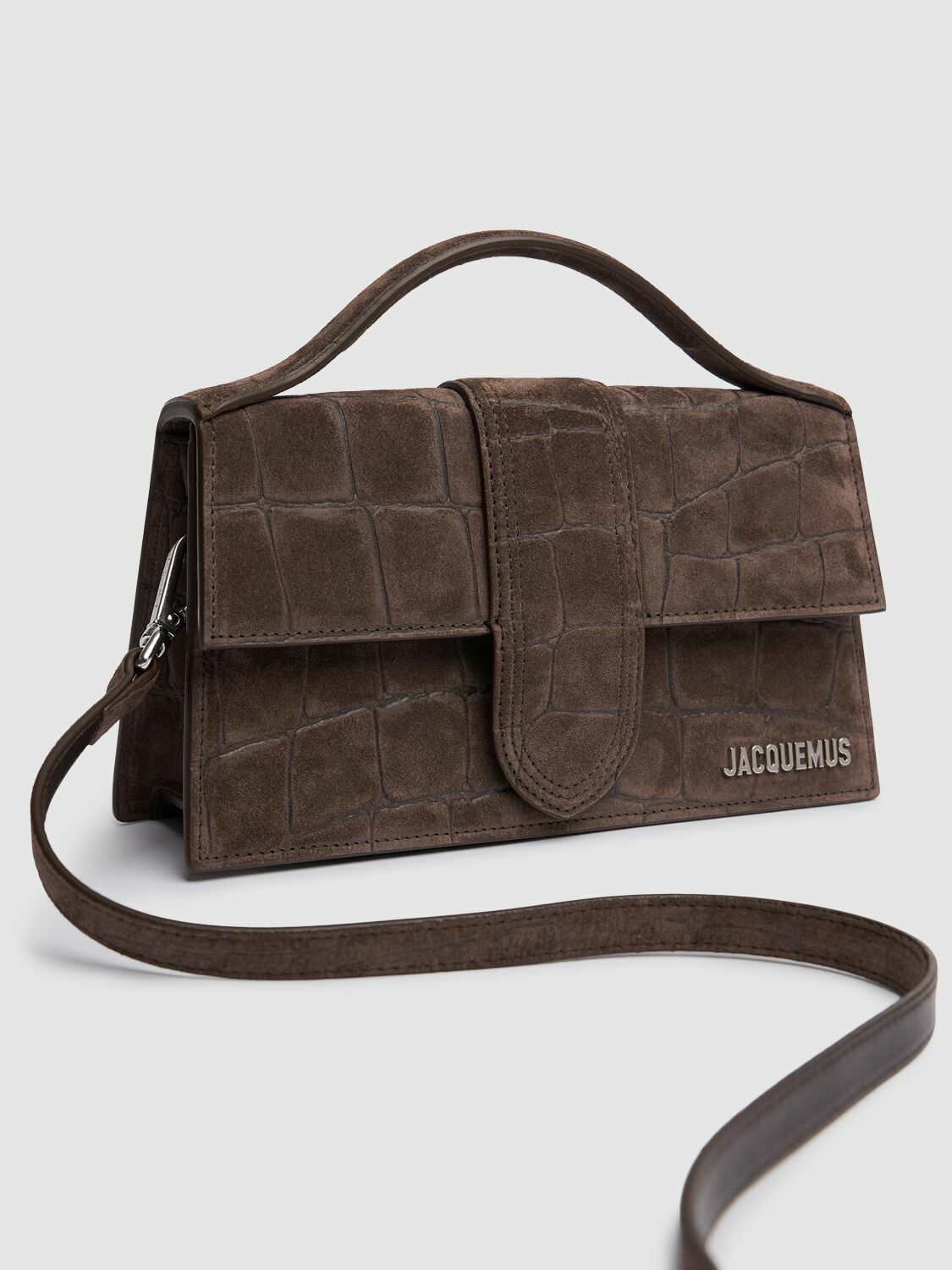 JACQUEMUS Le Grand Bambino Croc Suede Bag Jacquemus