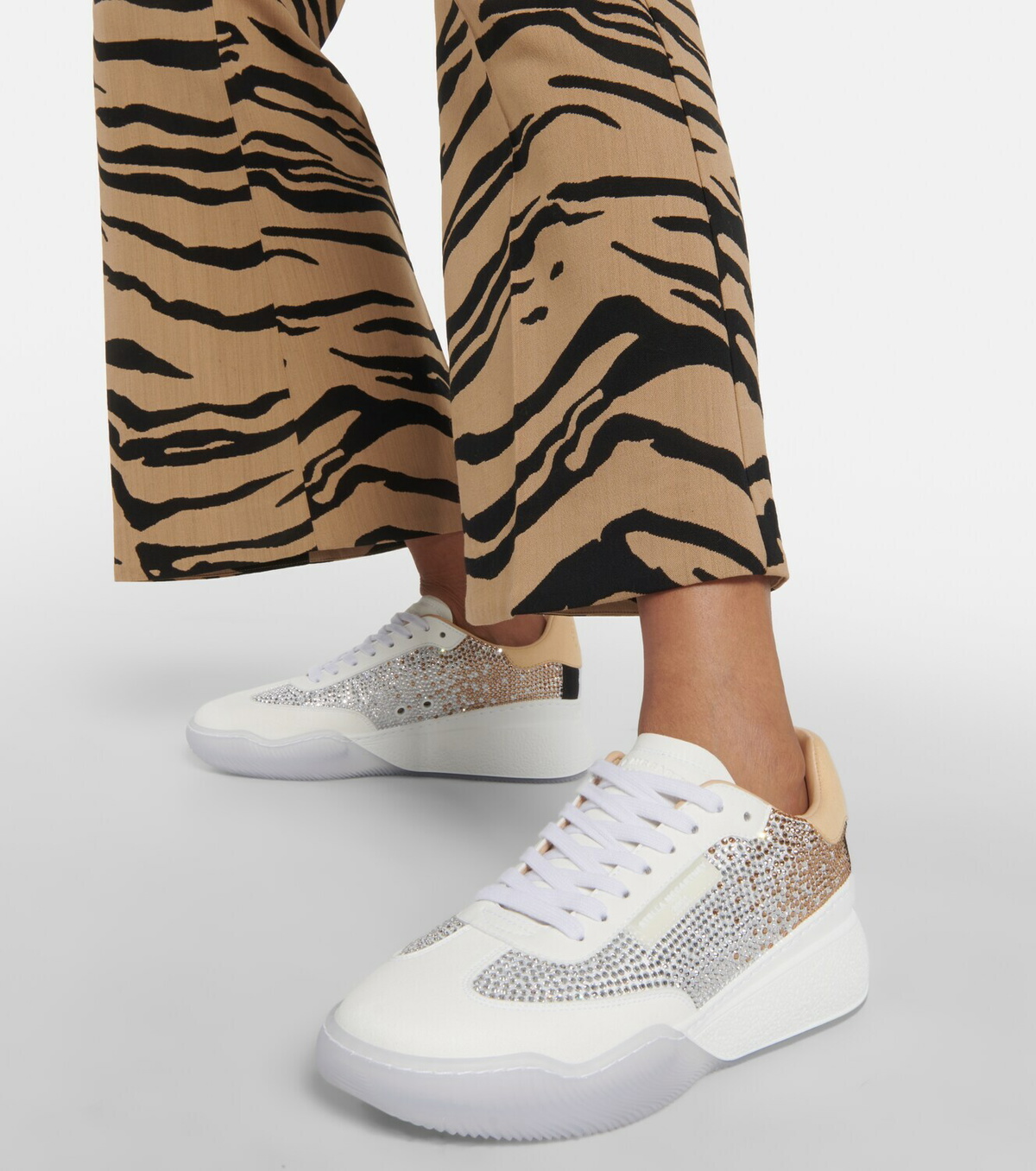 Stella McCartney - Loop crystal-embellished sneakers Stella McCartney