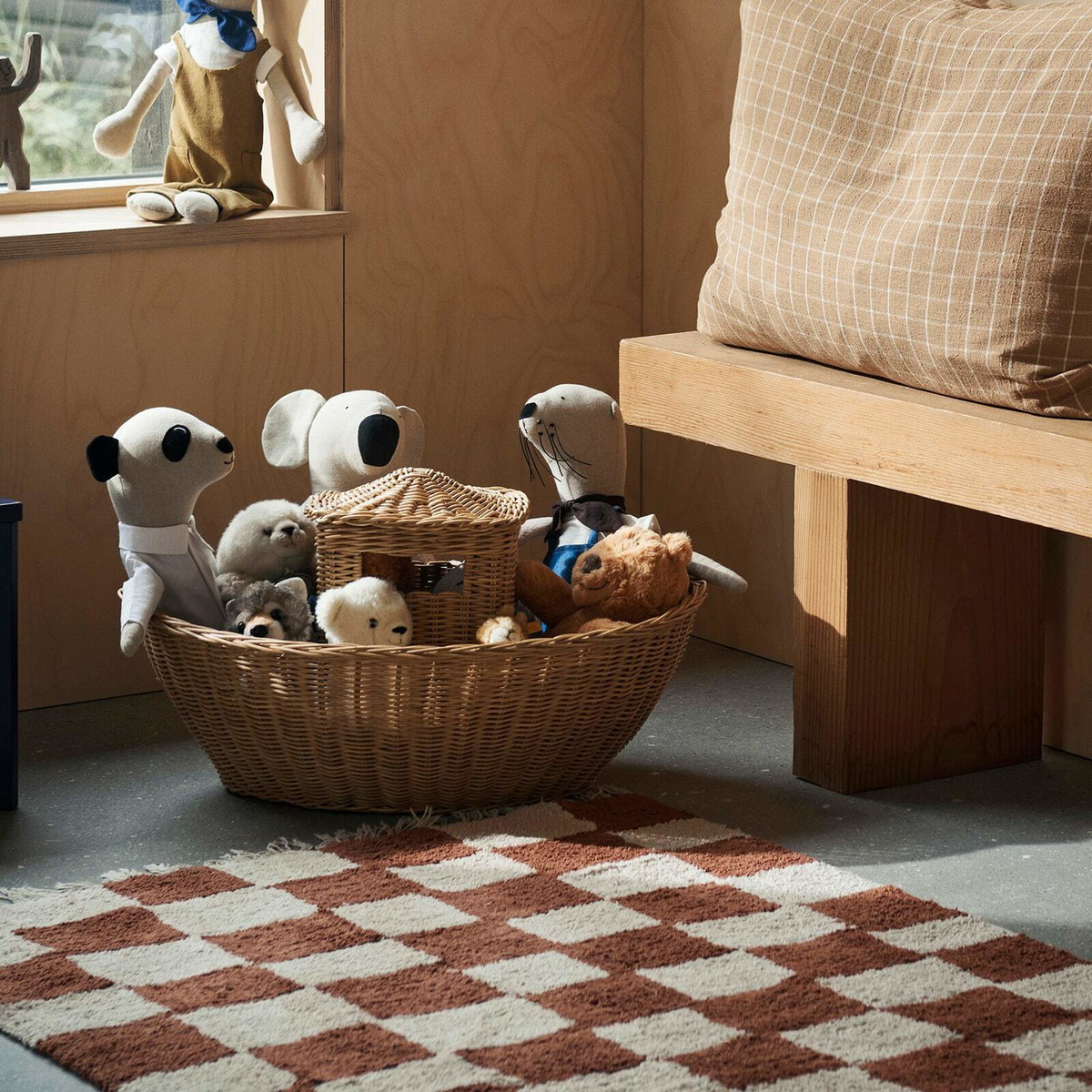 ferm LIVING Mara Washable Rug - 80x150cm in Rust/Warm Sand ferm LIVING