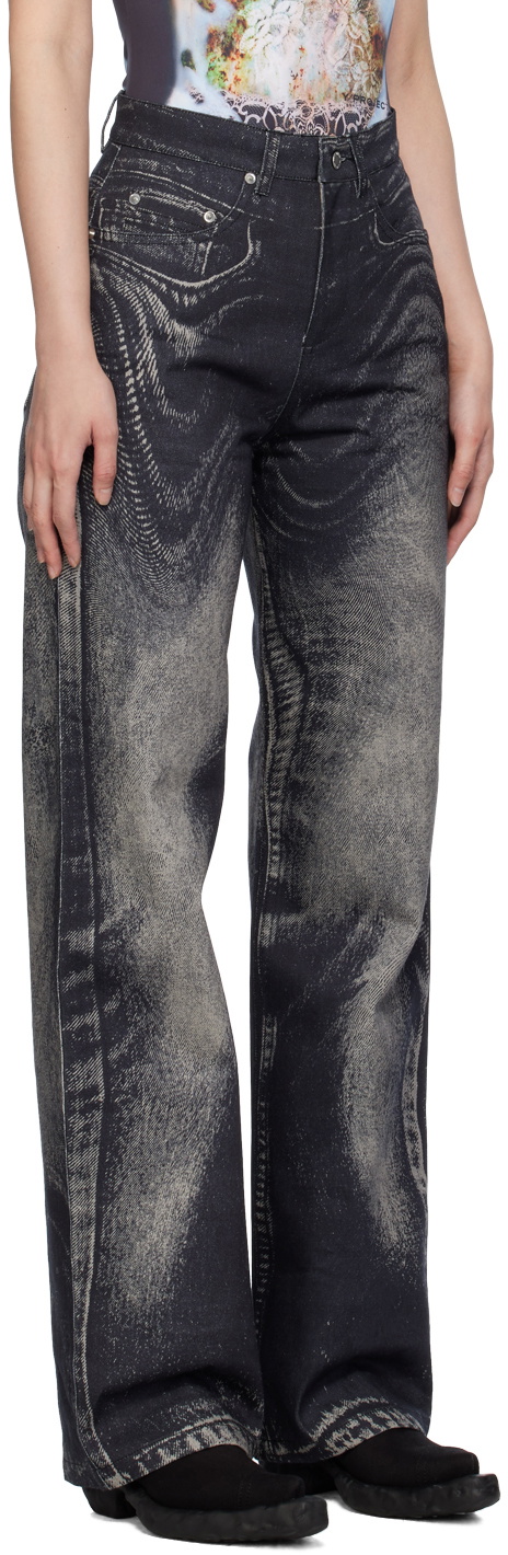 CAMPERLAB Black Printed Jeans CamperLab