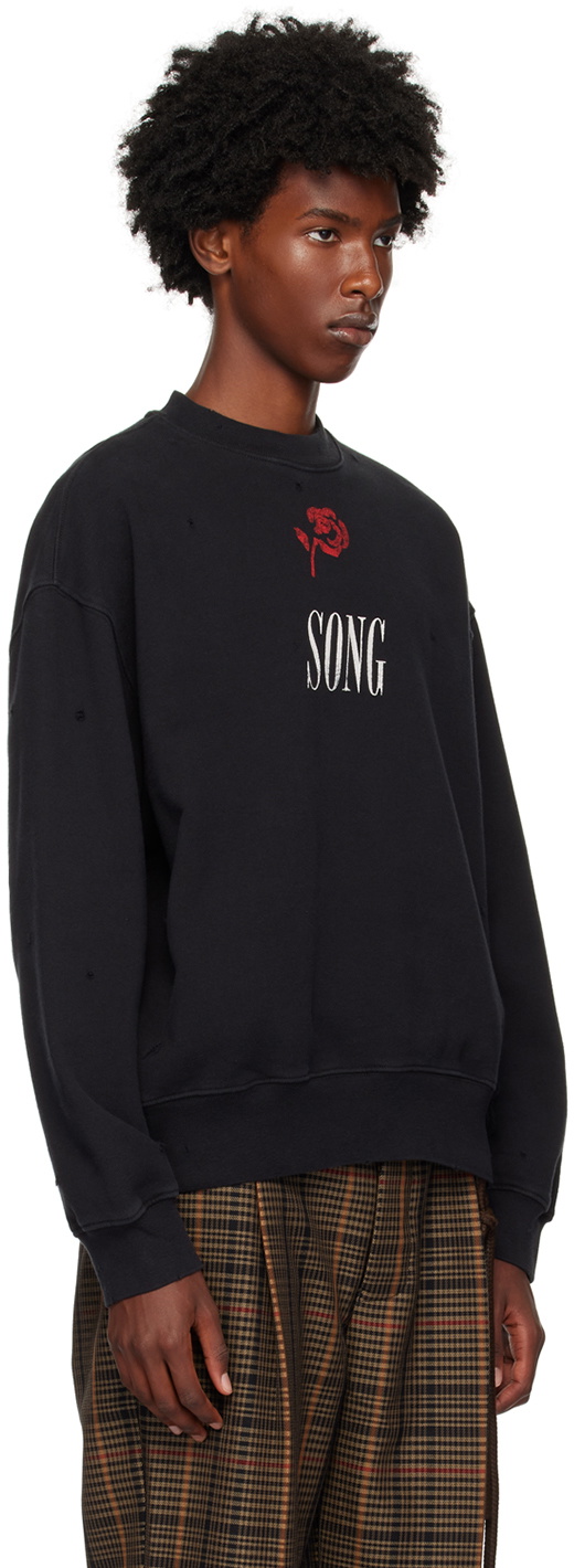 Song for the Mute Black 'Song' Gym Sweatshirt Song for the Mute