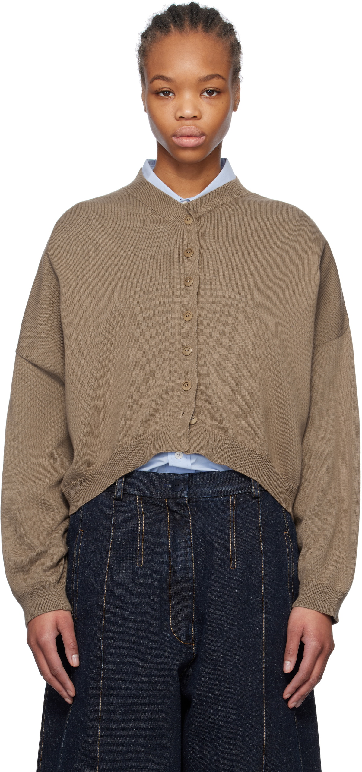 Cordera Beige Cotton & Cashmere Cardigan CORDERA