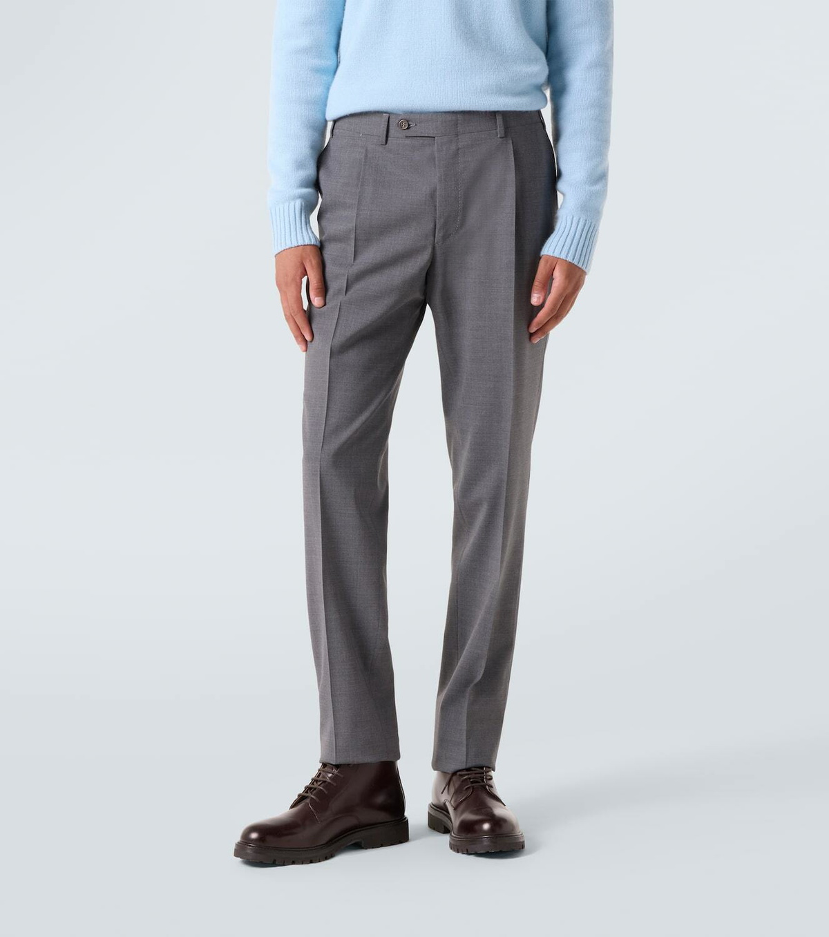 Canali Wool-blend slim pants Canali
