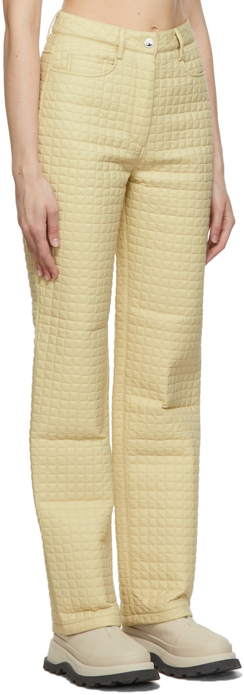 REMAIN Birger Christensen Yellow Merilynn Quilt Trousers REMAIN Birger ...