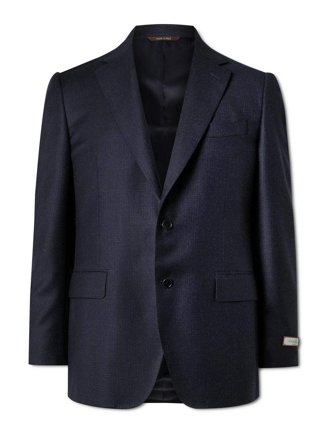 Canali - Checked Wool Suit Jacket - Blue Canali