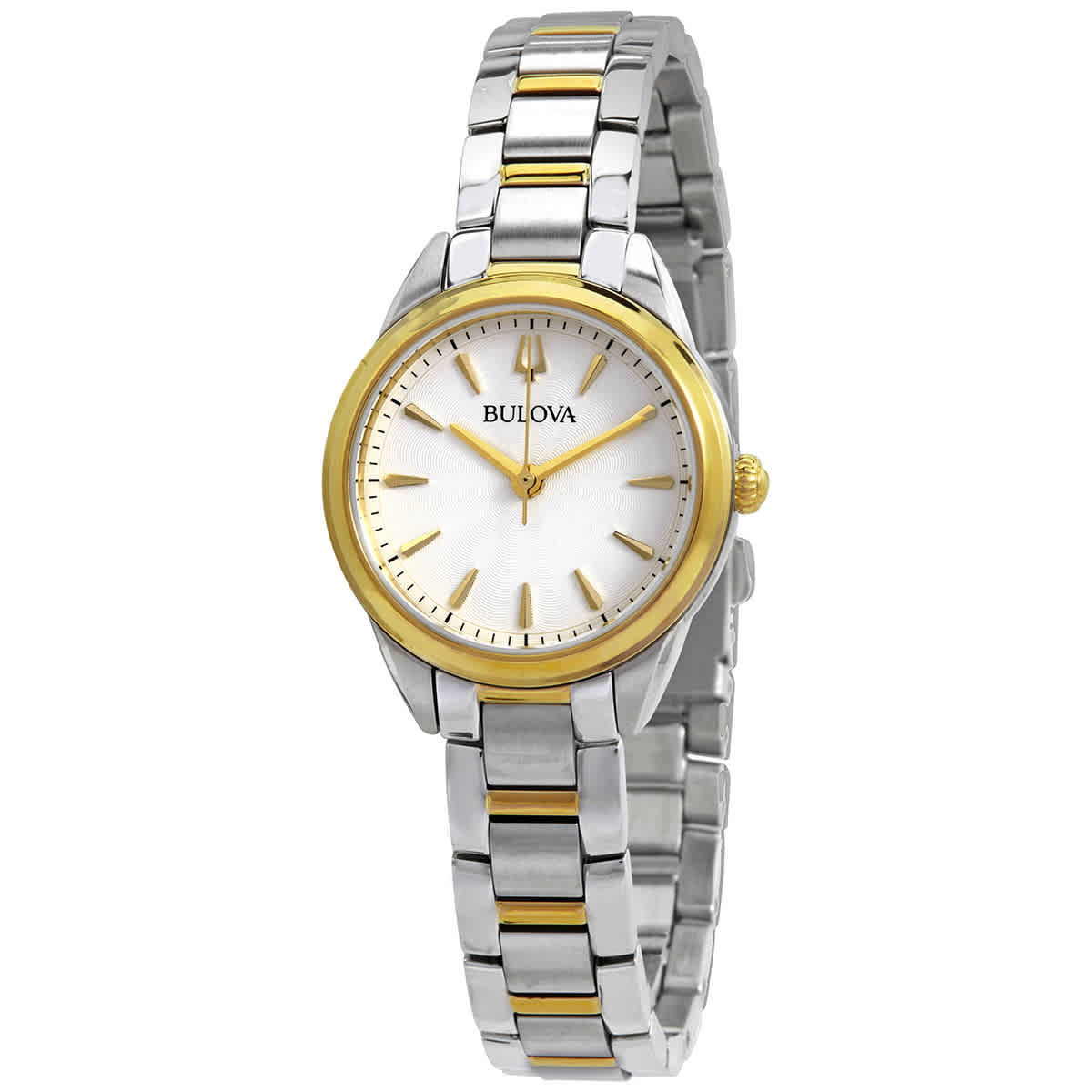 Bulova Classic Quartz Silvery White Dial Ladies Watch 98L277 Bulova