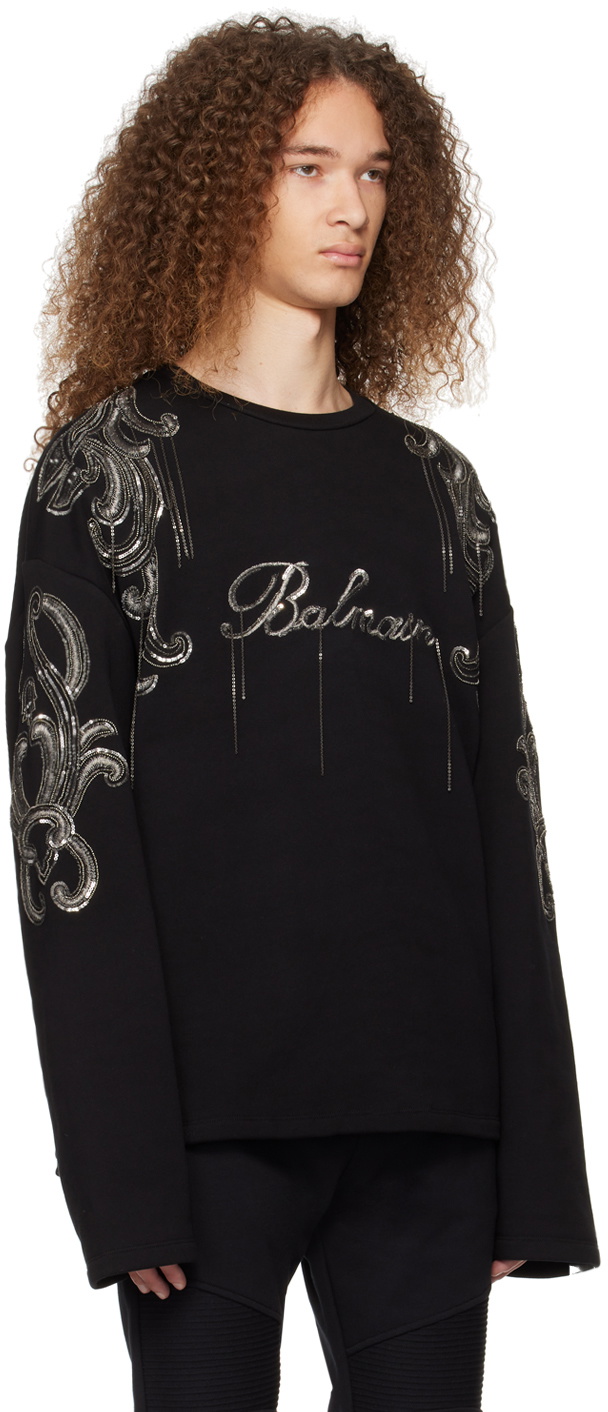 Balmain Black Chain Sweatshirt Balmain