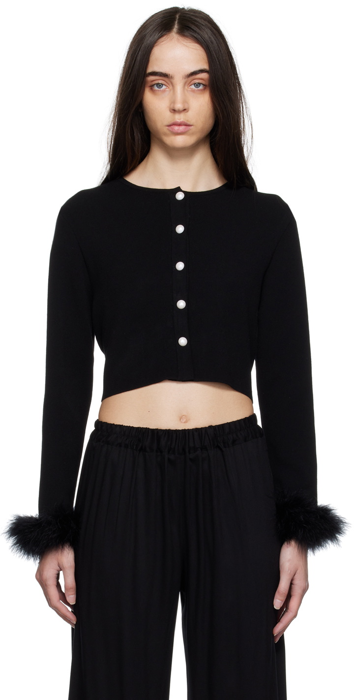 Sleeper Black Feather Cardigan Sleeper