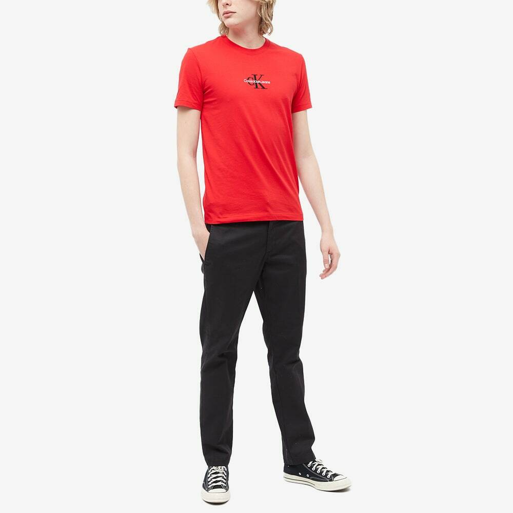 Calvin Klein Men's Monologo T-Shirt in Red Calvin Klein