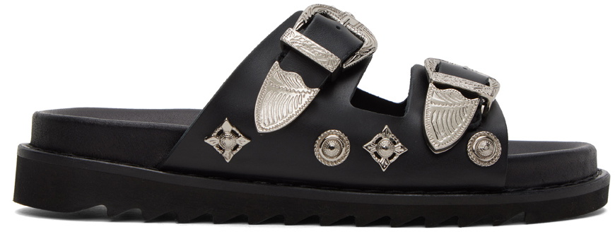 Toga Pulla Black Buckle Sandals Toga Pulla