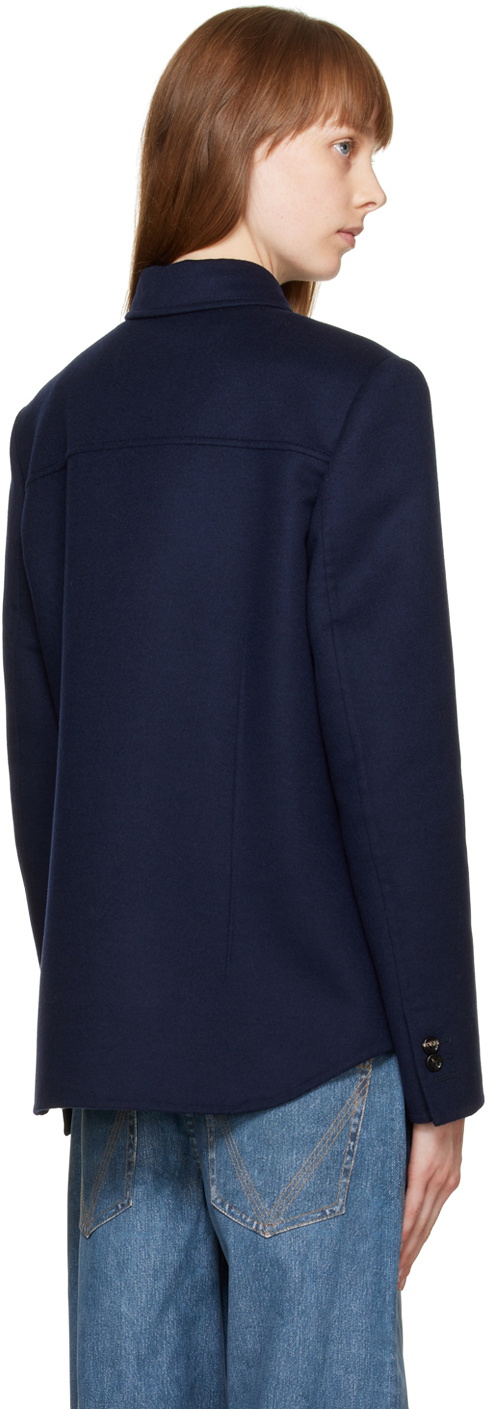 Bottega Veneta Navy Buttoned Jacket Bottega Veneta