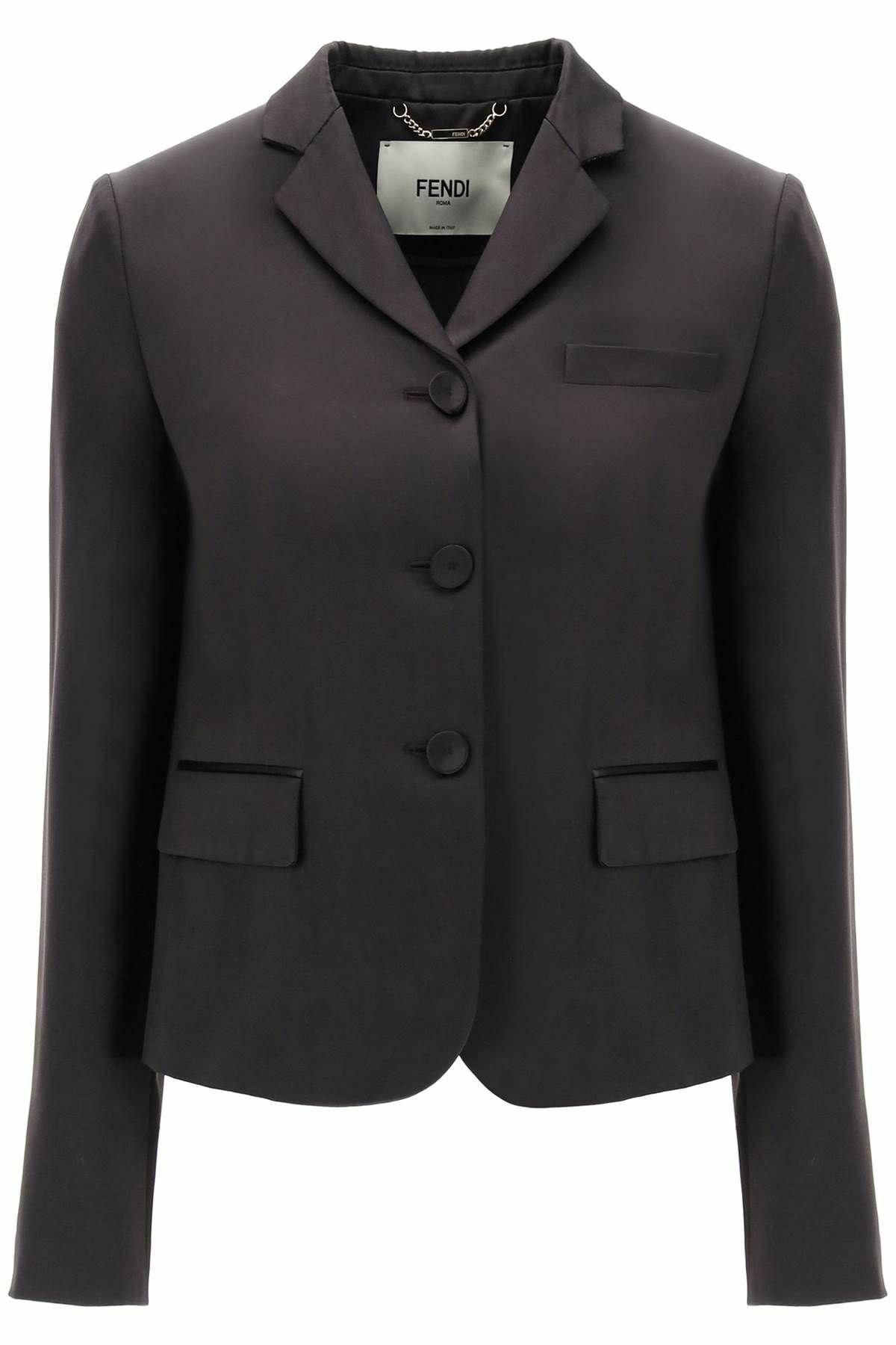 FENDI short duchesse jacket Brown Fendi
