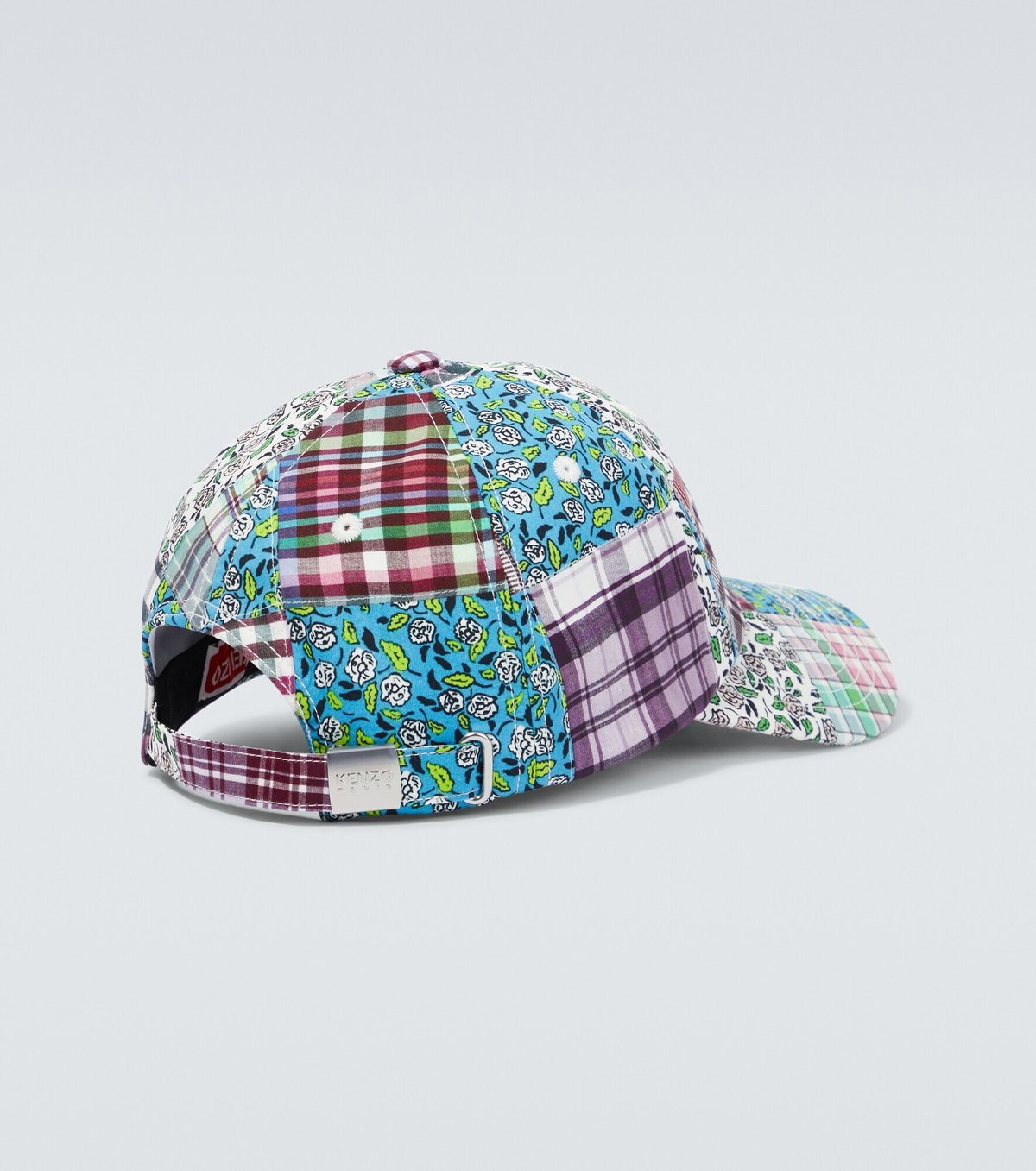 Kenzo - Checked cotton and silk baseball cap Kenzo