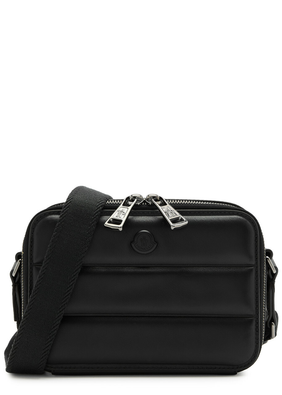 Moncler Horizontal Quilted Leather Cross-body bag - Black - One Size ...