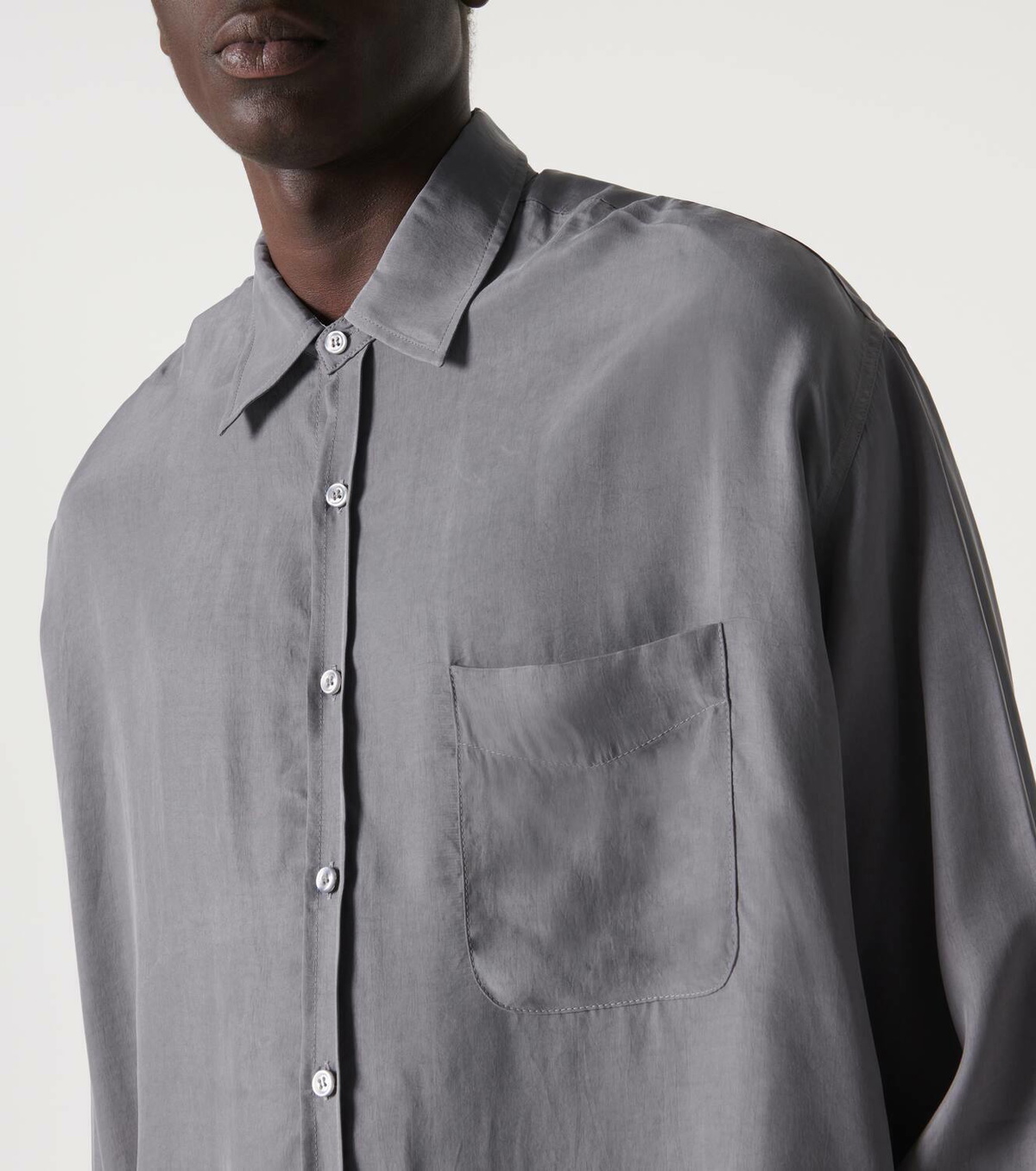 The Frankie Shop Leland cupro shirt The Frankie Shop
