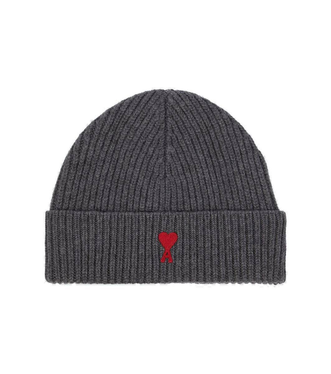 AMI Paris Beige Ami de Cœur Beanie AMI