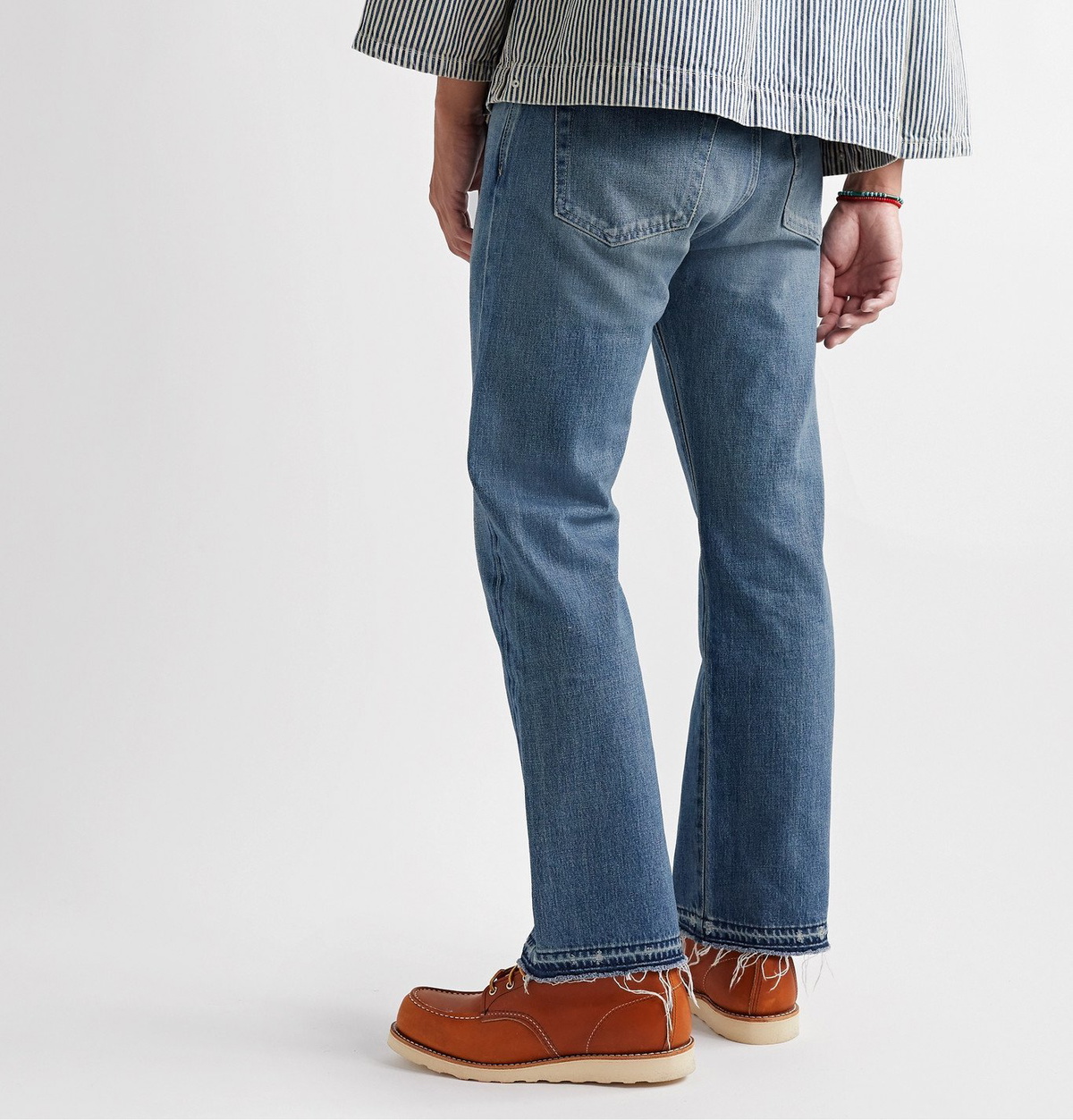 Chimala - Distressed Selvedge Denim Jeans - Blue Chimala