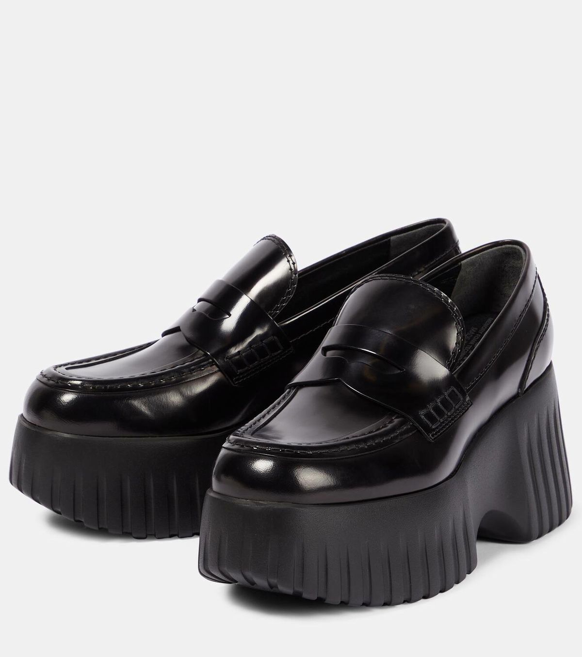 Hogan H-Stripes wedge leather loafers Hogan