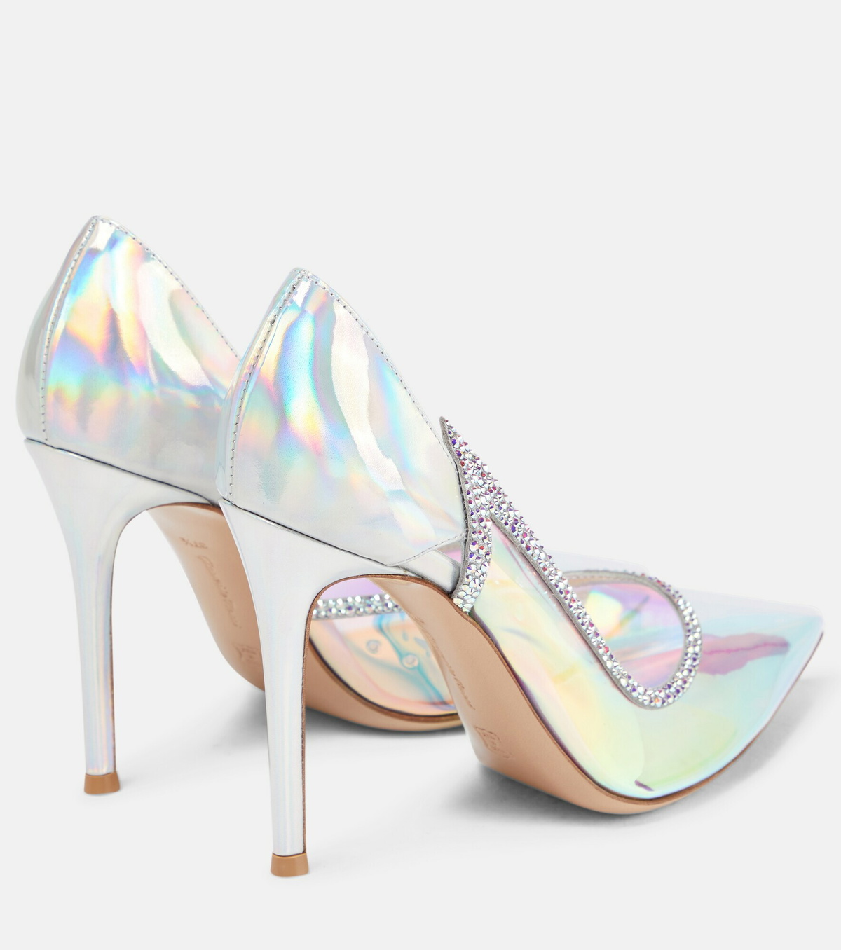Gianvito Rossi - Plexi 105 crystal-embellished pumps Gianvito Rossi