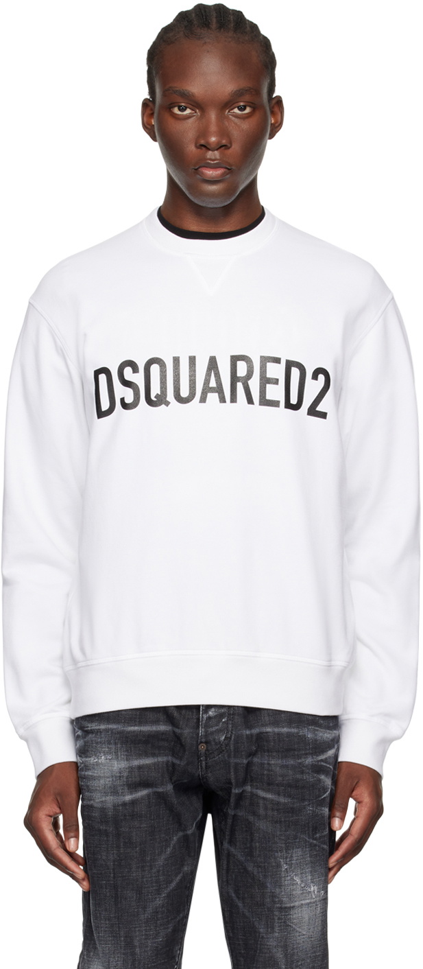 Dsquared2 White Cool Fit Sweatshirt Dsquared2