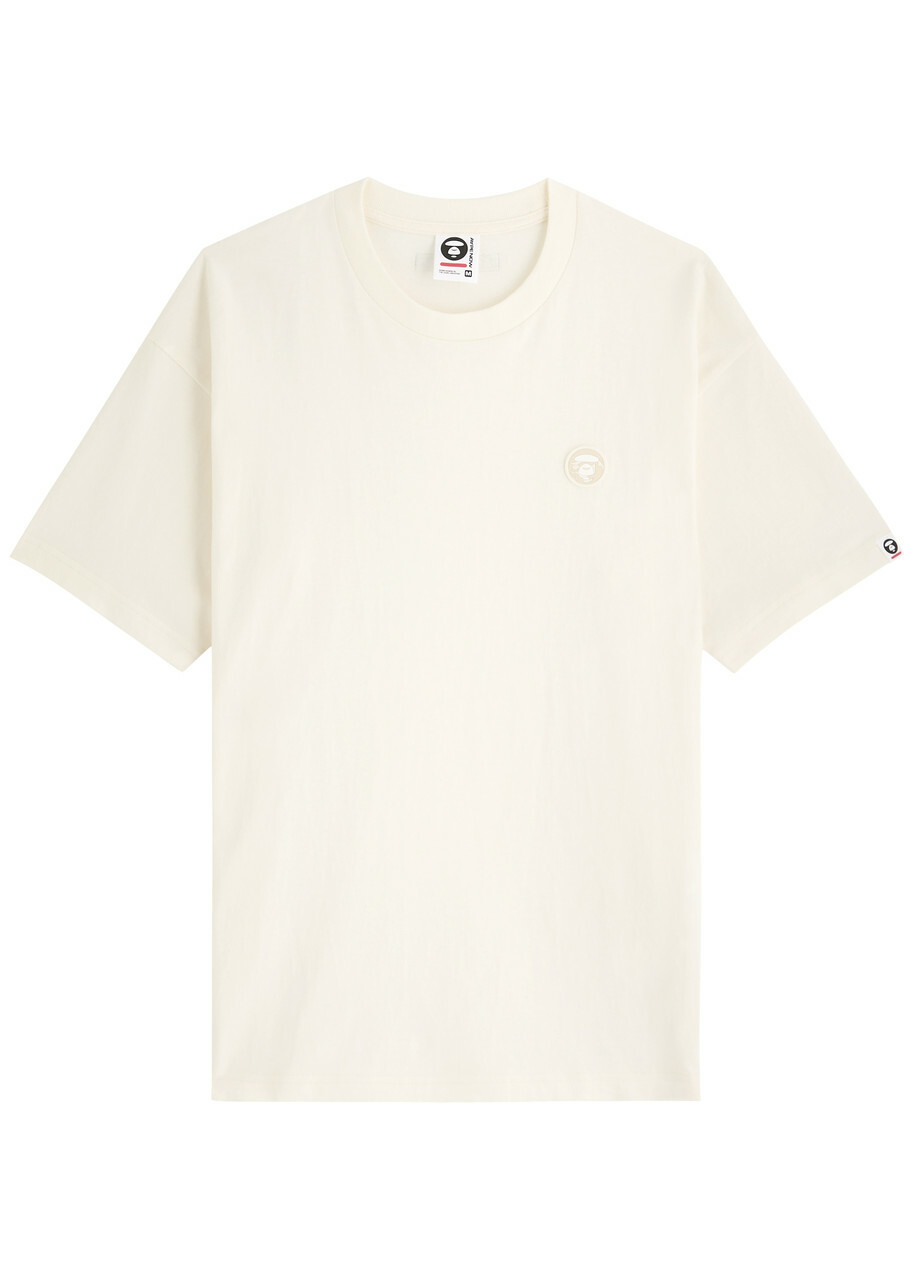Aape Logo-appliquéd Cotton T-shirt Ivory AAPE by A Bathing Ape