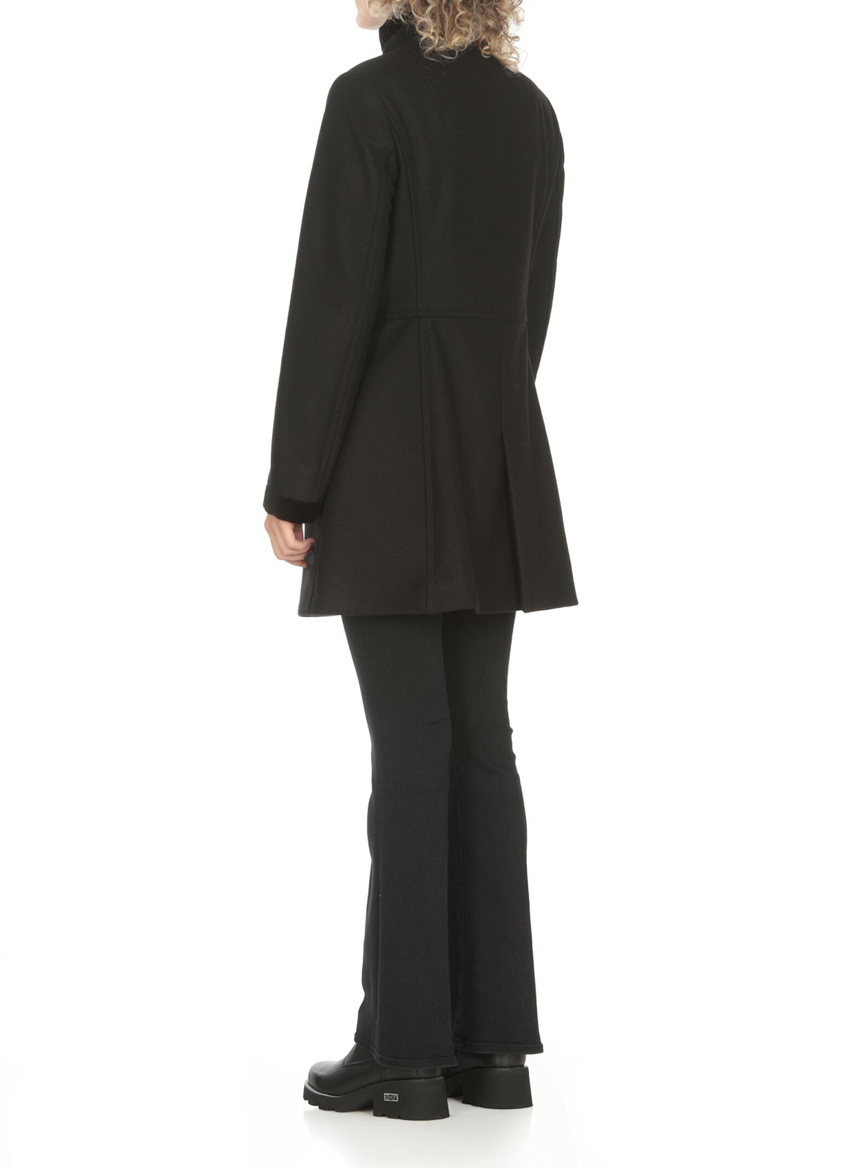 Fay Black Virgin Wool Blend Virginia Coat Fay