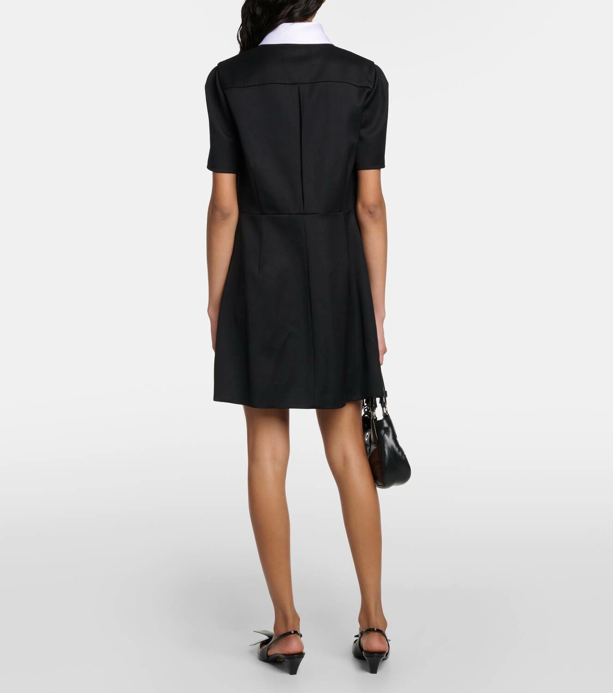Prada Wool satin shirt dress Prada