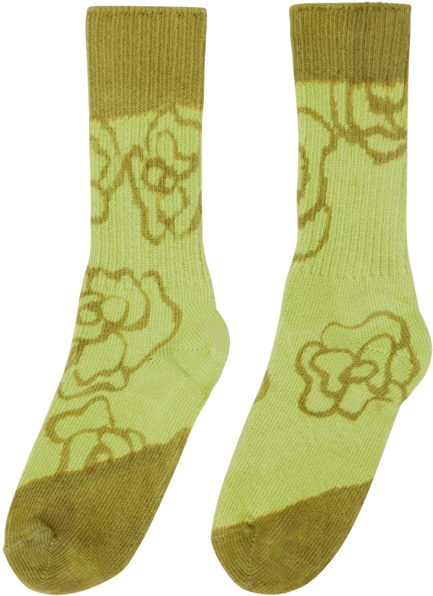 Collina Strada Green Swamp Magic Socks Collina Strada
