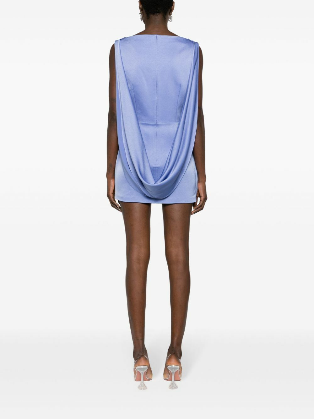 Alex Perry Blue Sleeveless Satin Mini Dress Alex Perry