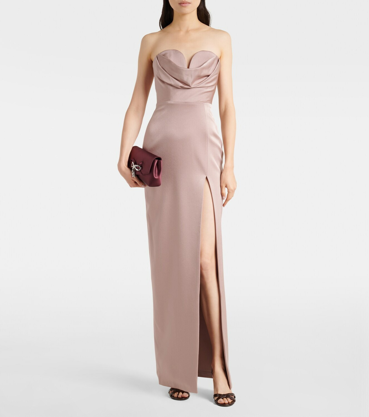 Jimmy Choo Soft Bow Mini embellished satin clutch Jimmy Choo