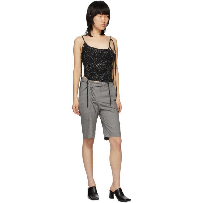 Ottolinger Black and Grey Speckled Strap Tank Top Ottolinger