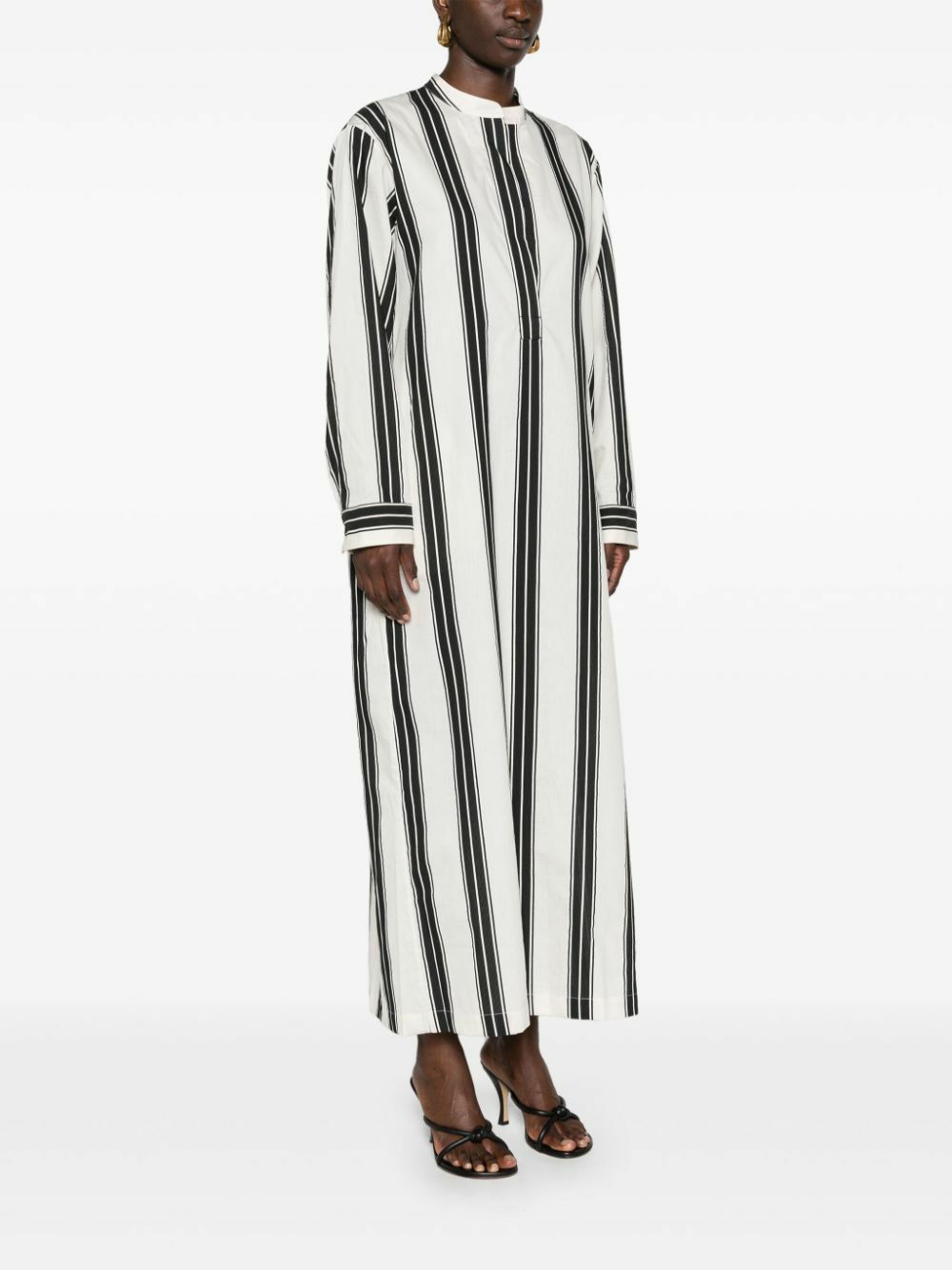 Matteau White Striped Midi Dress Matteau