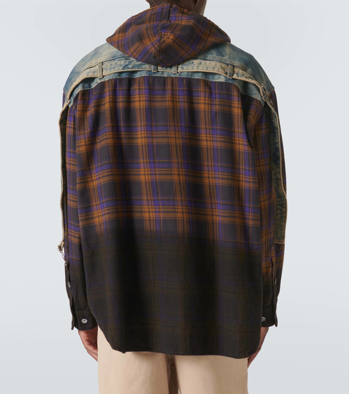 Acne Studios Paneled checked cotton flannel shirt Acne Studios