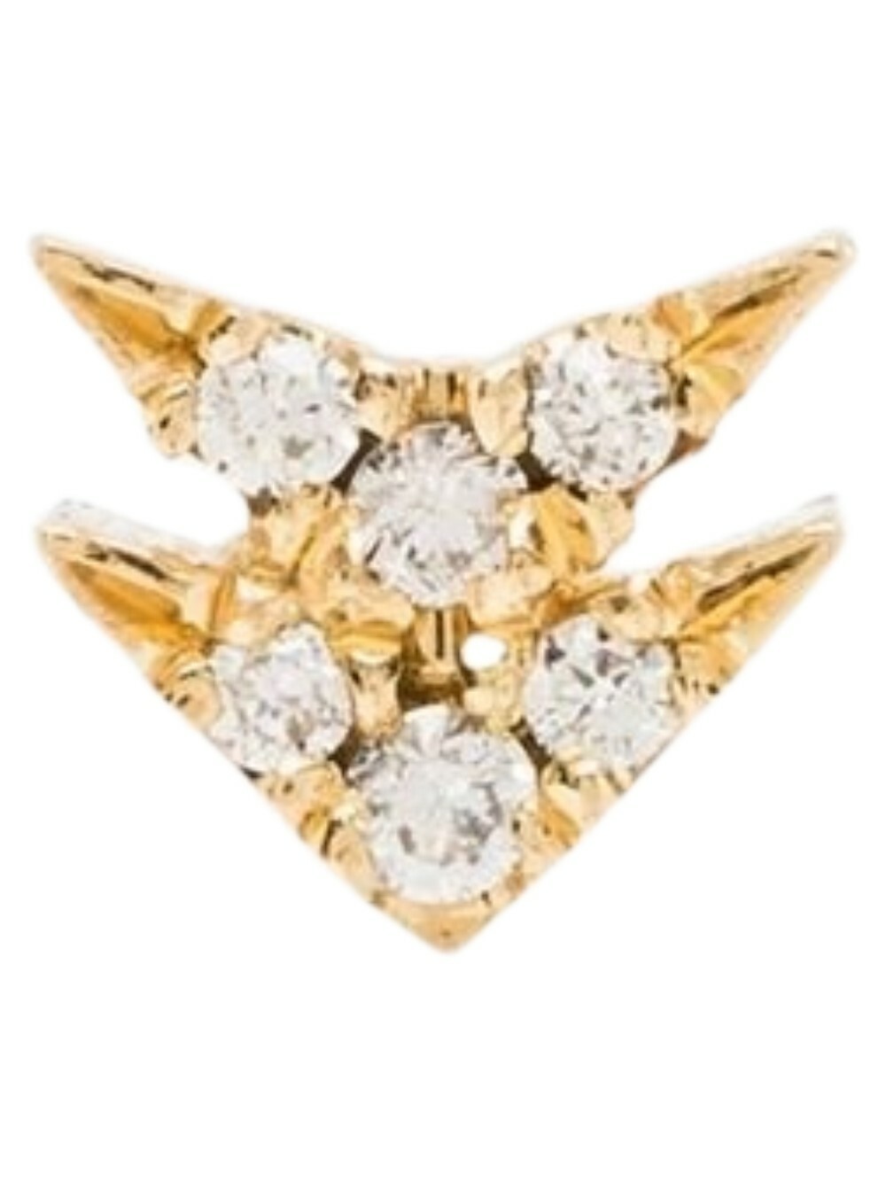 Lizzie Mandler Fine Jewelry 18K Yellow Gold Double Arrow Diamond Stud ...