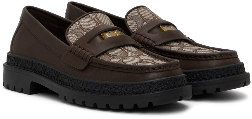 Coach 1941 Brown Signature Coin Loafers Coach 1941