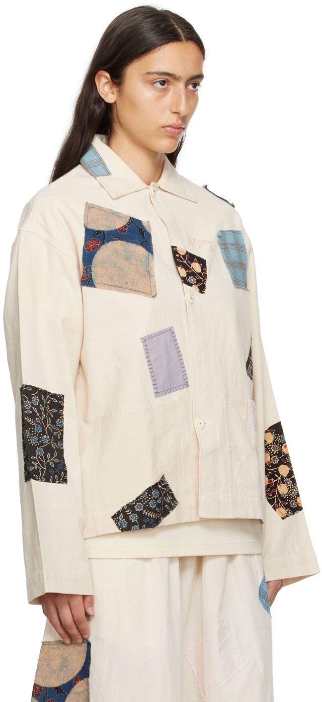 Story mfg. Off-White Short On Time Jacket Story Mfg.