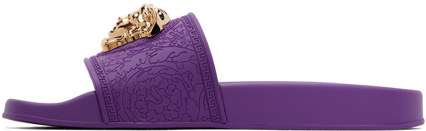 Versace Purple Palazzo Slides Versace