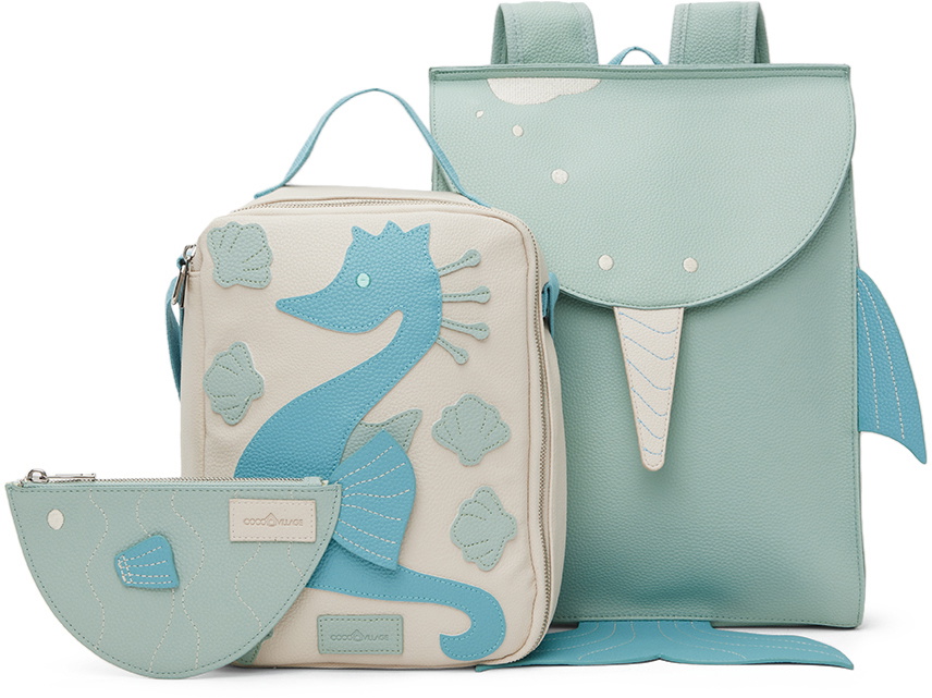 Coco Village Kids Blue Under The Sea Backpack Set