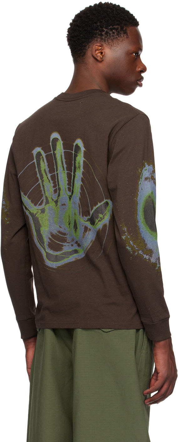 Gentle Fullness Brown Hand Long Sleeve T-Shirt Gentle Fullness