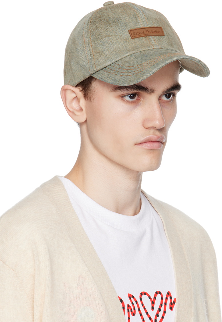 Acne Studios Blue Logo Denim Cap Acne Studios