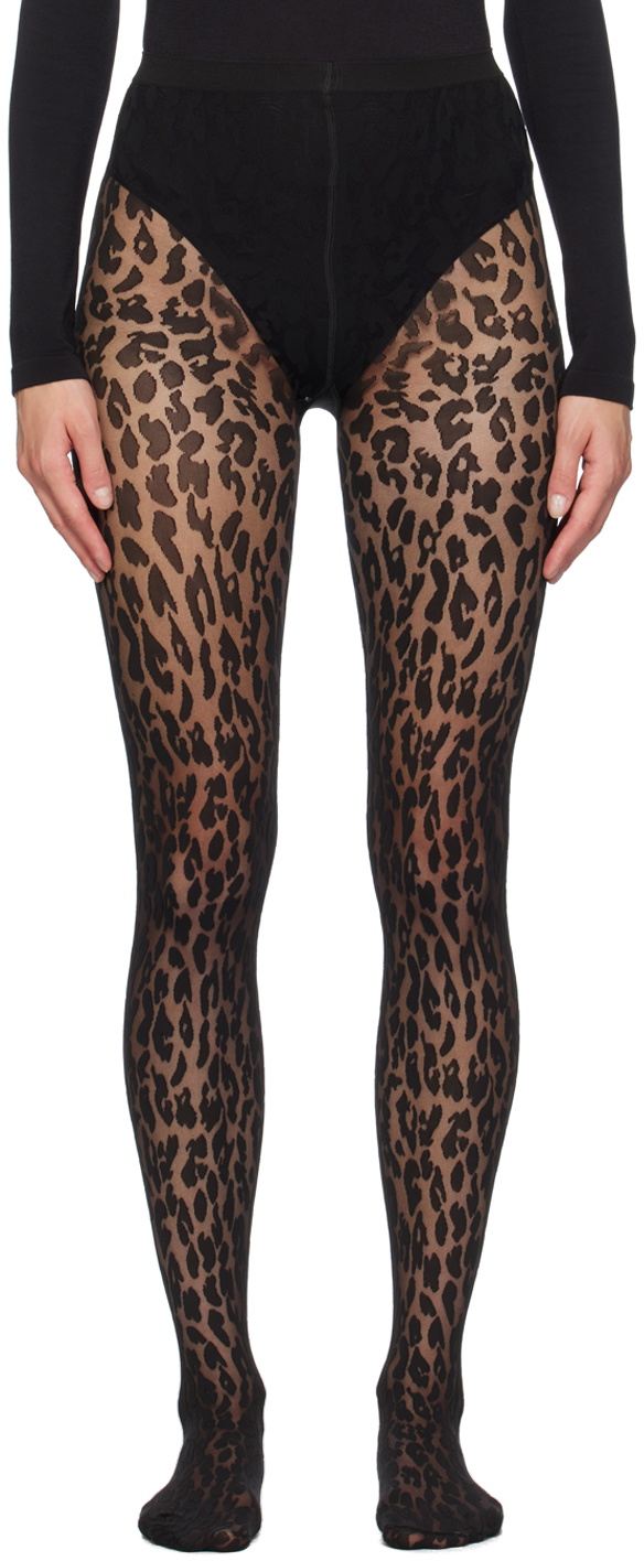 Wolford Black Leo Tights Wolford