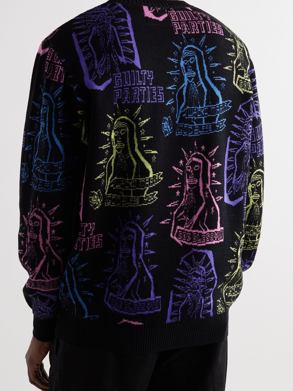 WACKO MARIA - Cotton-Jacquard Sweater - Black - S Wacko Maria