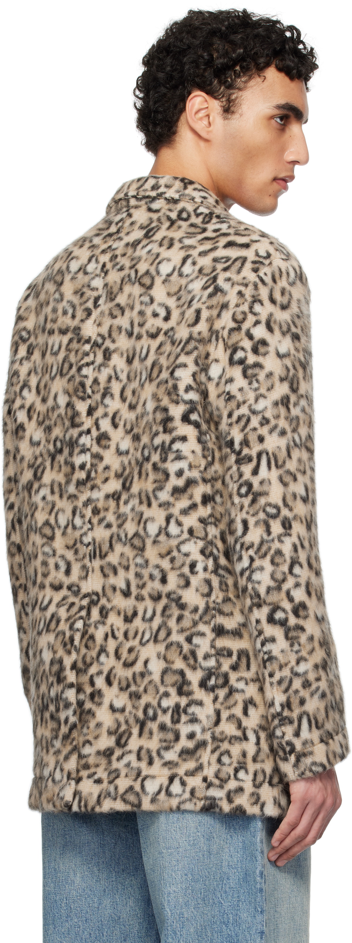 R13 Brown Oversized Ragged Blazer R13