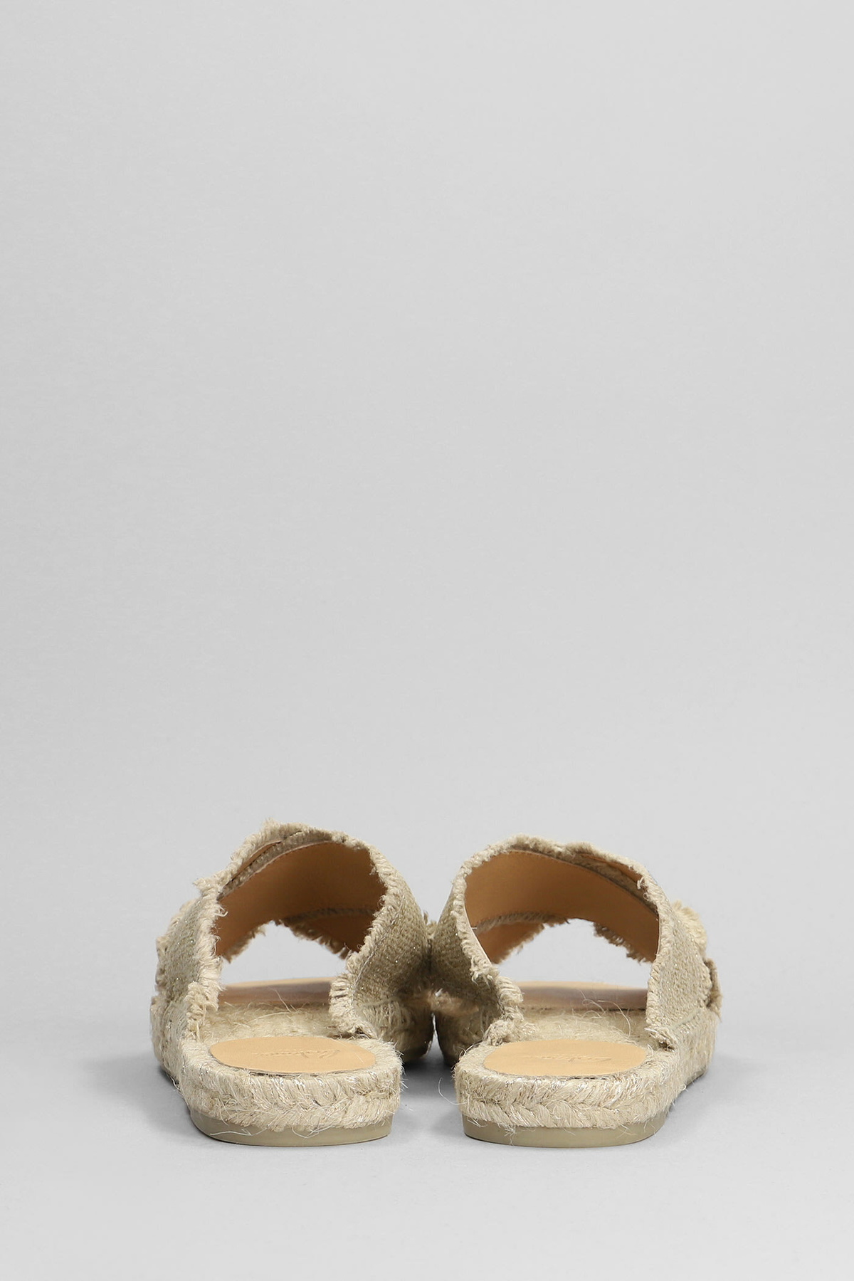 Castañer Palmera-032 Flats In Gold Canvas Castaner