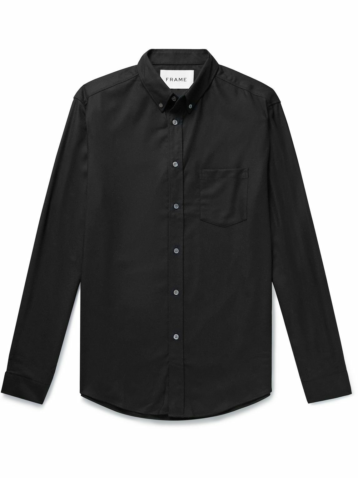 FRAME - Button-Down Collar Woven Shirt - Black Frame Denim