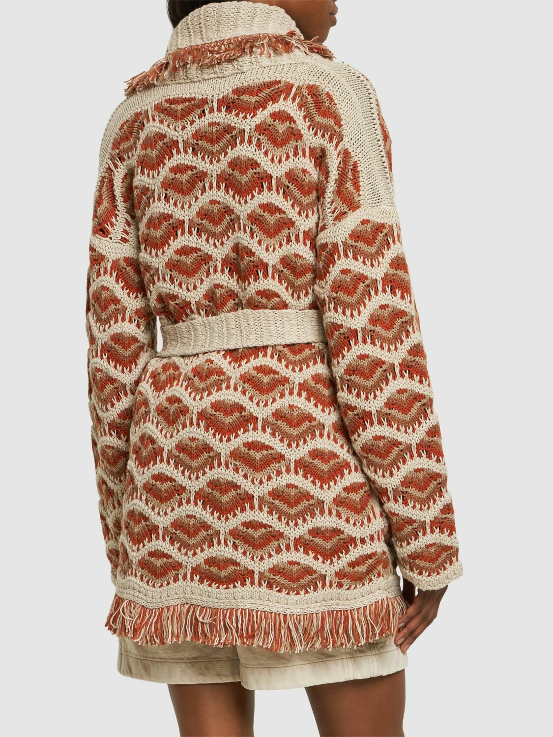 ALANUI - Hawa Mahal Knit Cotton & Linen Cardigan Alanui