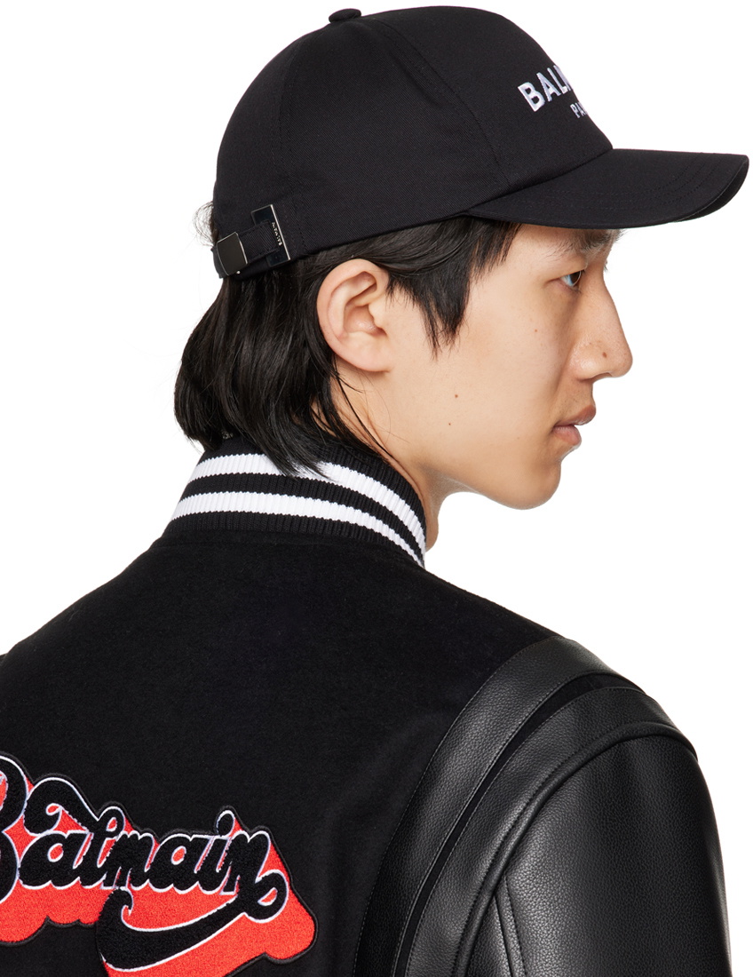 Balmain Black Paris Cap Balmain