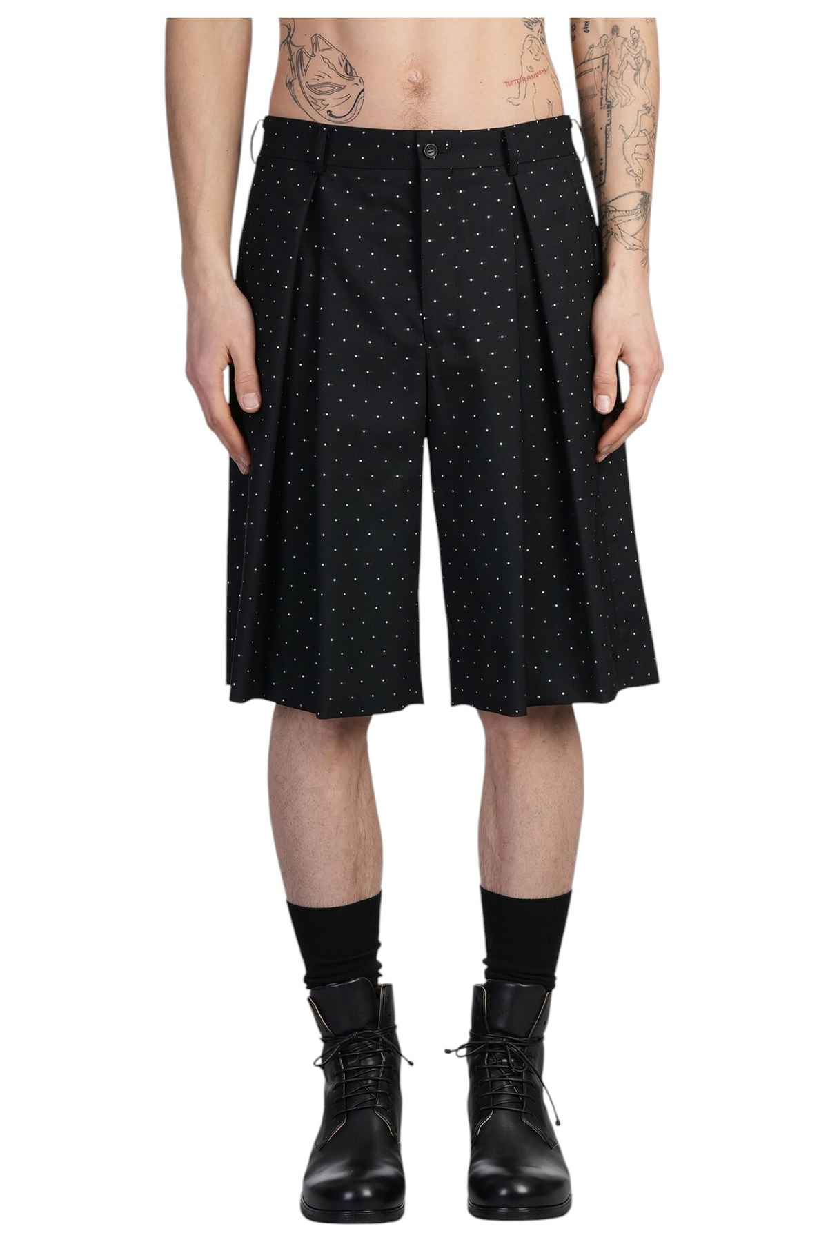 Comme Des Garçons Homme Plus Shorts In Black Wool Comme des Garcons ...