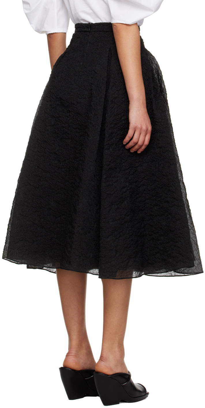 Erdem Black Sonya Midi Skirt Erdem