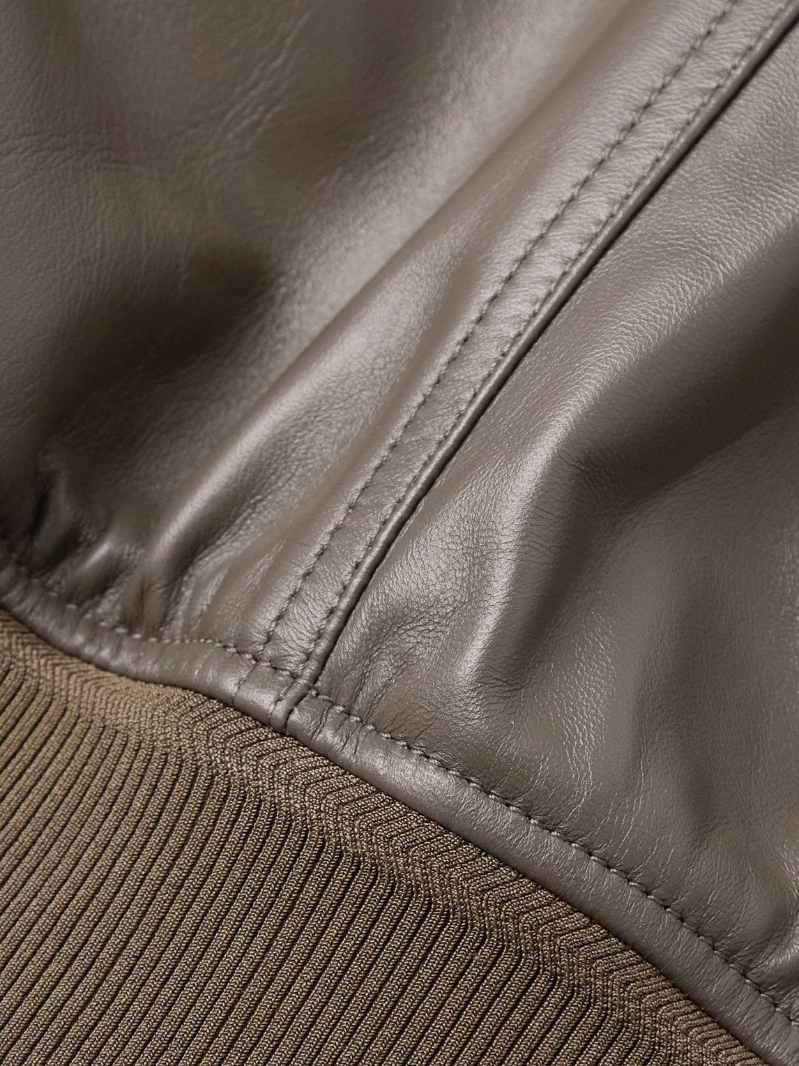 TOM FORD - Leather Blouson Jacket - Green TOM FORD